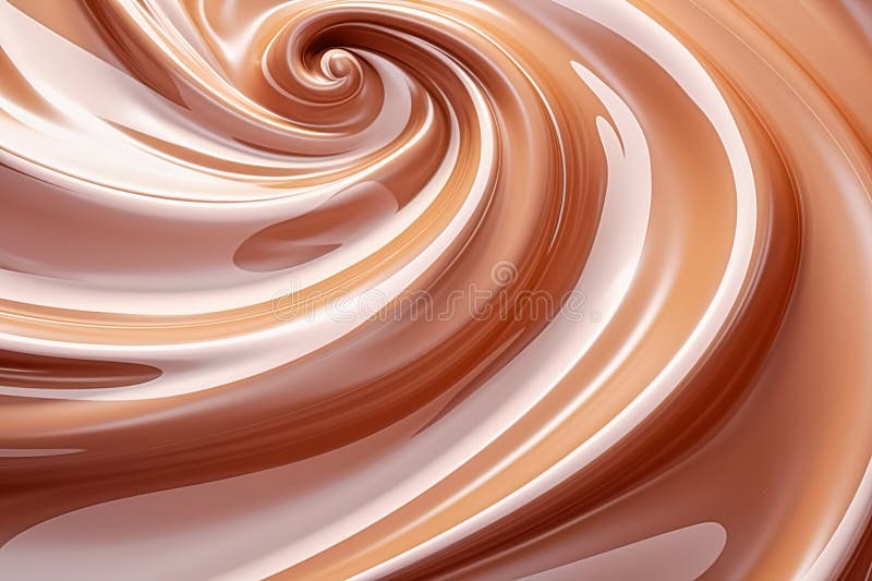 Hot Chocolate Swirl Texture. Close-up Stock Illustration - Illustration ...