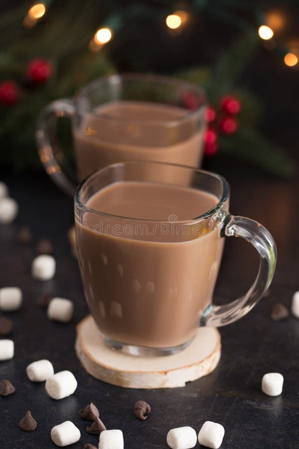 Hot Chocolate on a Table Set for the Holidays Stock Image - Image of ...