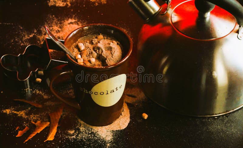 Hot Chocolate and Tea Kettle Stock Photo - Image of cooking, cookie ...
