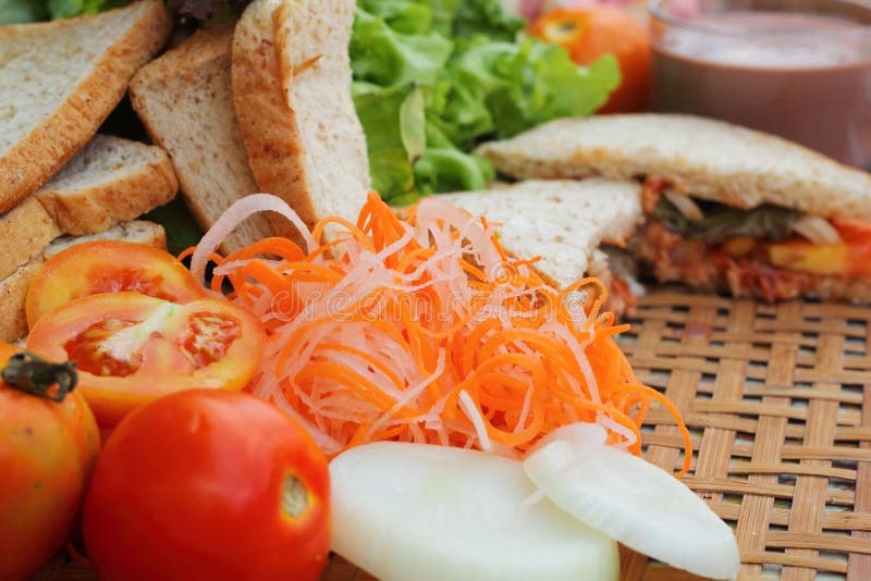 Hot Chocolate and Tuna Sandwich. Stock Image - Image of sandwich ...