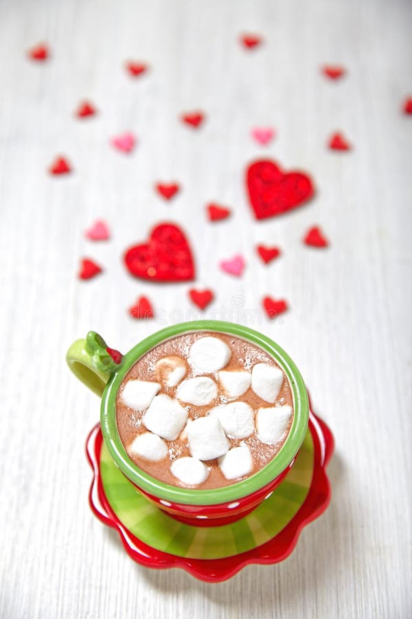 Hot Chocolate for Valentine Day Stock Image - Image of comfort ...