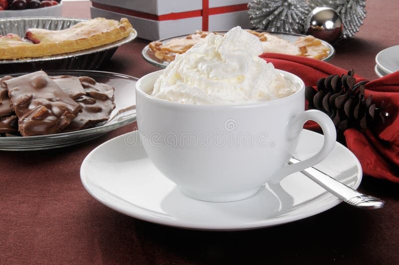 Hot Chocolate with Whipped Crream Stock Image - Image of chocolate ...