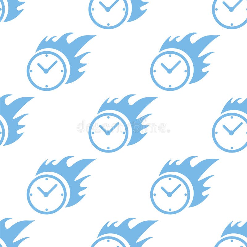 Hot clock seamless pattern stock vector. Illustration of clock - 51743647