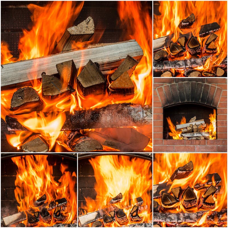 Fire Collage stock image. Image of detonation, inferno - 20327063