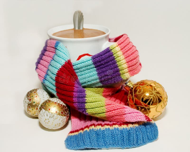 Hot Cocoa stock image. Image of beverage, food, scarf, silver - 376777