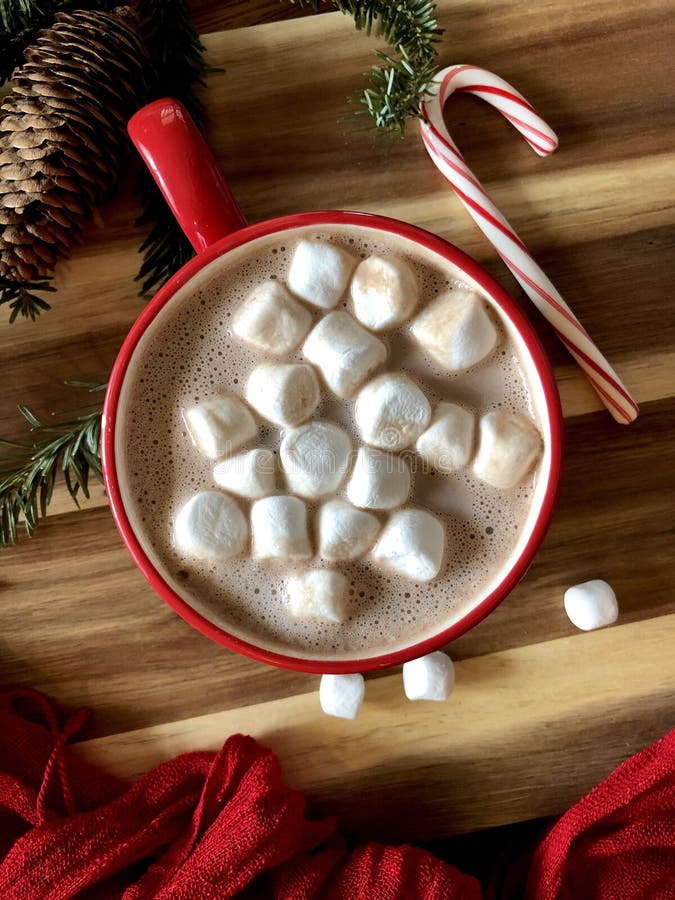 Hot cocoa stock image. Image of flat, gourmet, marshmallow - 165862513