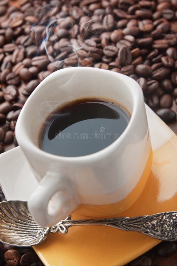 Hot coffee stock photo. Image of beans, morning, coffee - 21408522