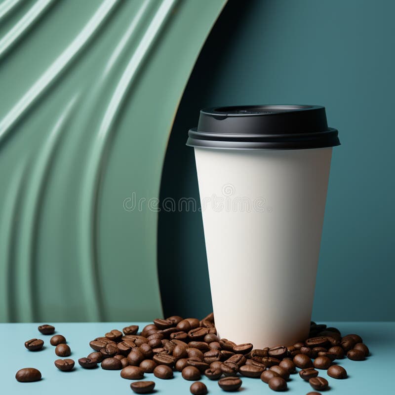 Hot Coffee in a Blue Mug with Steam Generated by AI Stock Photo - Image ...