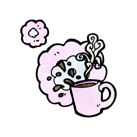 Hot coffee cartoon stock vector. Illustration of doodle - 38038348