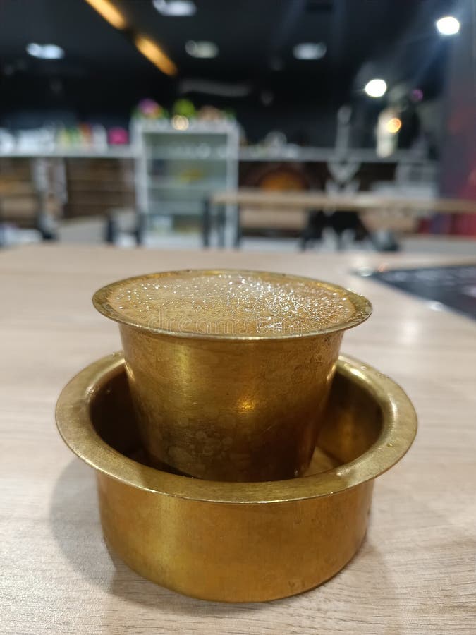 Hot coffee in copper glass stock photo. Image of coffee - 336937894