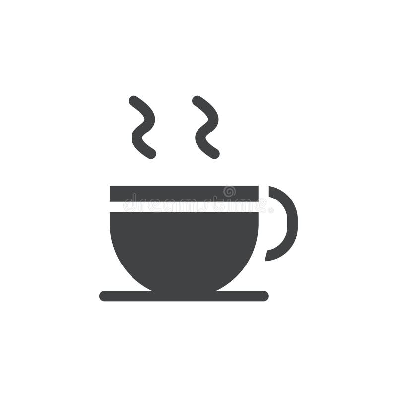 Hot Coffee Cup Icon Simple Vector Symbol Stock Vector - Illustration of ...