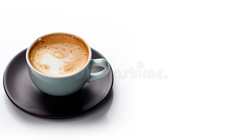 Hot Coffee Drink on White Background Empty Space for Text. Generative ...