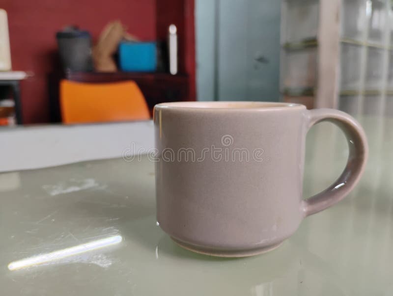 Hot Coffee Filled Ceramic and Paper Cup Kept on Table for Drinking ...