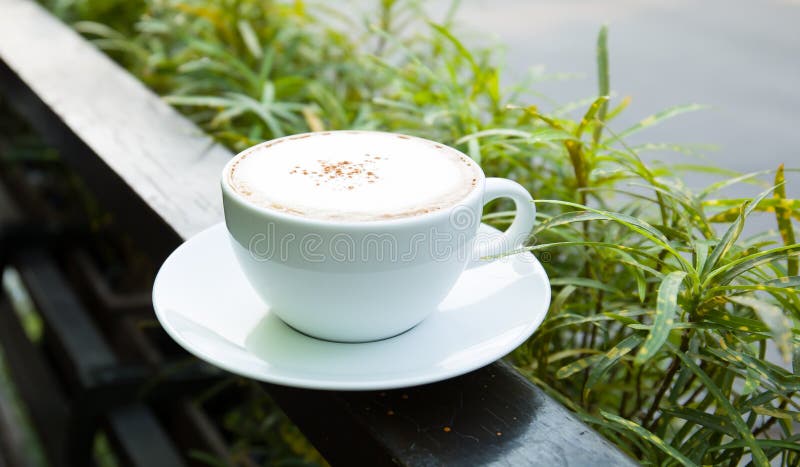 Hot coffee stock image. Image of brown, wooden, cappuccino - 39039975