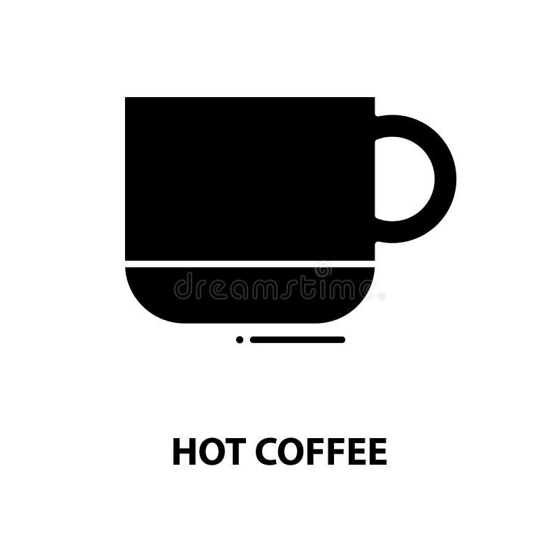 Espresso Coffee Machine Sign Icon, Black Vector Sign with Editable ...