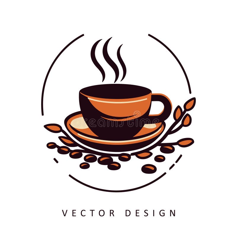 Hot Coffee Minimalist Elegant Vector Design AI Generated Stock Vector - Illustration of emblem ...
