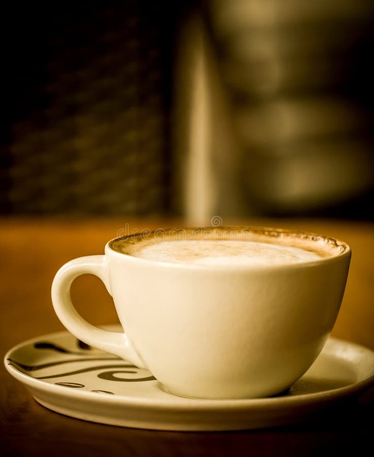 Hot coffee stock photo. Image of froth, brown, black - 32856740