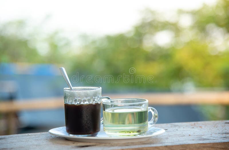 Hot Coffee, Tea Natural Asian Drinks Stock Photo - Image of coffee ...