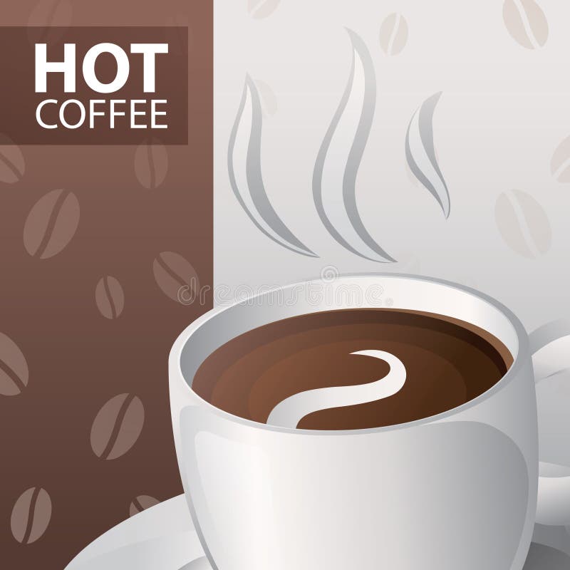 Hot Coffee. Vector Illustration Decorative Design Stock Vector ...