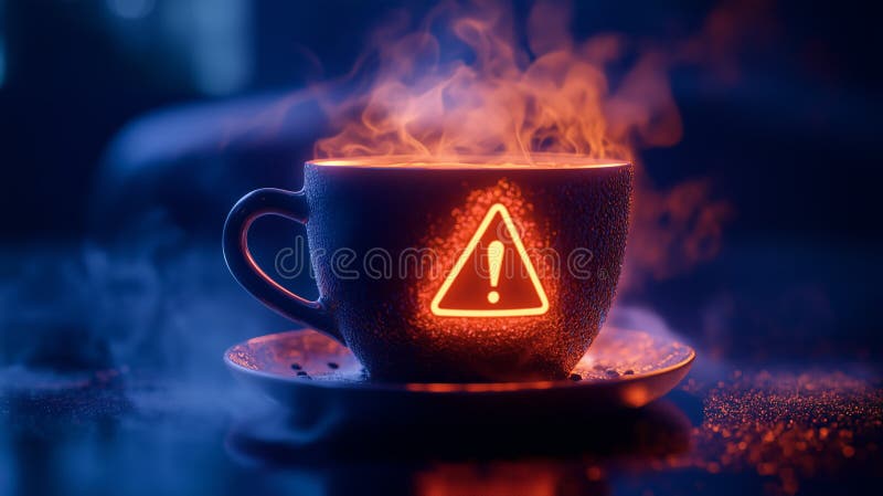Caution Hot Coffee Sign Caution Contents Hot Hi Res Stock Photography