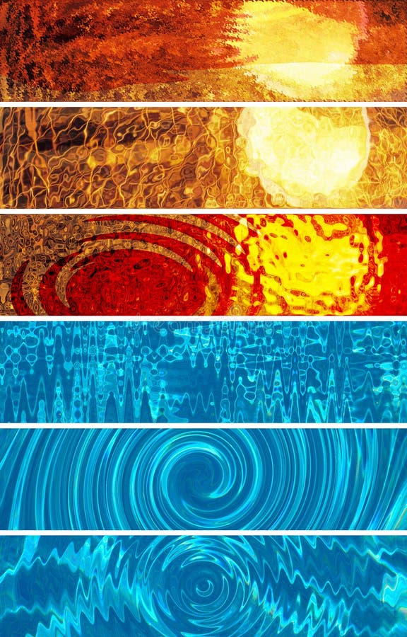 Hot and Cold Banner Collection Stock Illustration - Illustration of ...