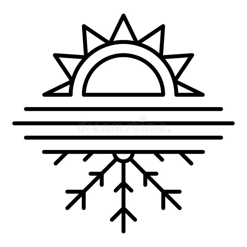 Cold Conditioner Icon, Outline Style Stock Illustration - Illustration ...