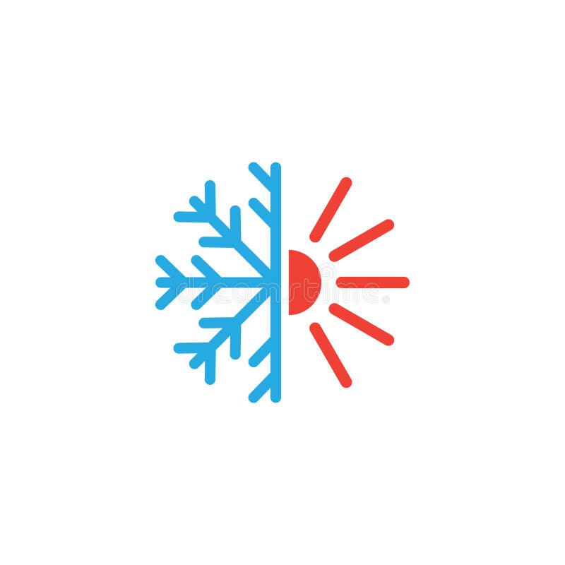 Hot and Cold Icon Graphic Design Template Stock Vector - Illustration ...