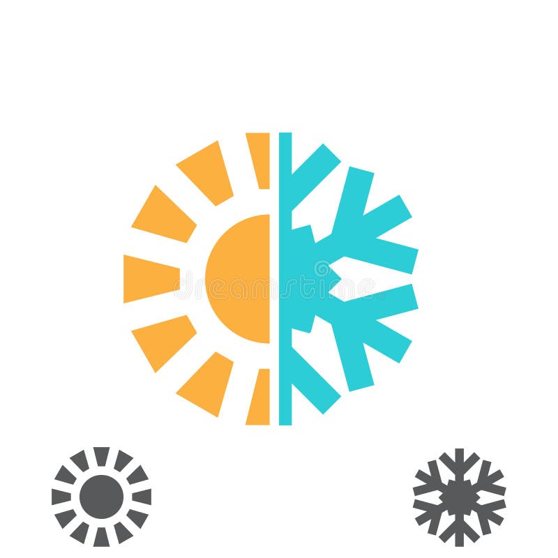 Hot and cold icon stock vector. Illustration of conditioning - 107161913