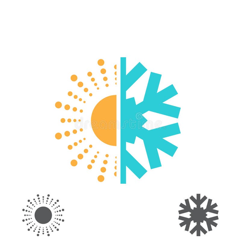 Hot and cold icon stock vector. Illustration of conditioning - 107161913