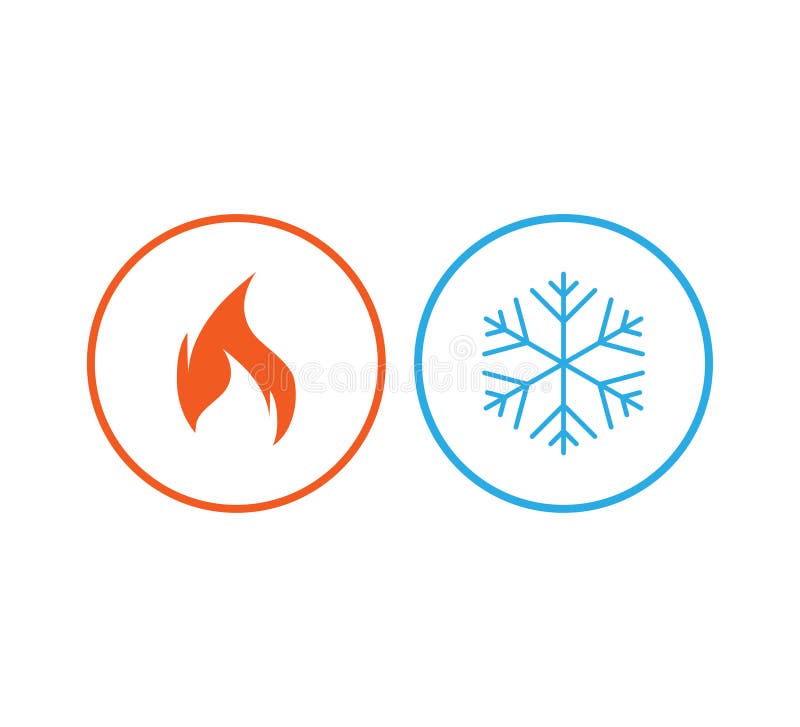 Hot, Cold Icon. Vector Illustration, Flat Design Stock Illustration ...