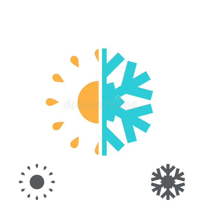 Hot and cold icon stock vector. Illustration of conditioning - 107161913