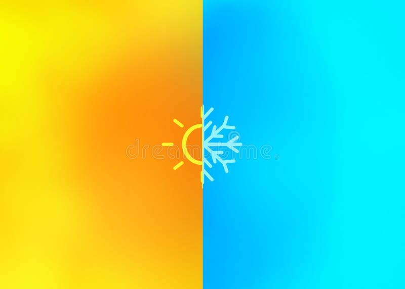 Hot Cold Illustration Snow Flake Sun Icon Stock Illustration ...