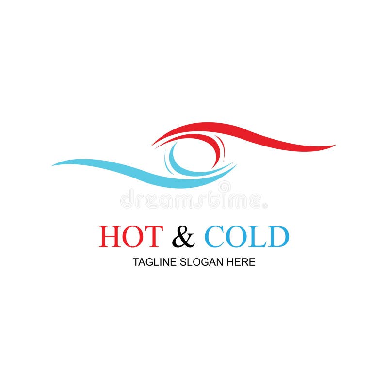 Hot and Cold Logo Illustration Design Template Stock Vector ...