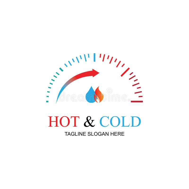 Hot and Cold Logo Illustration Design Template Stock Vector ...