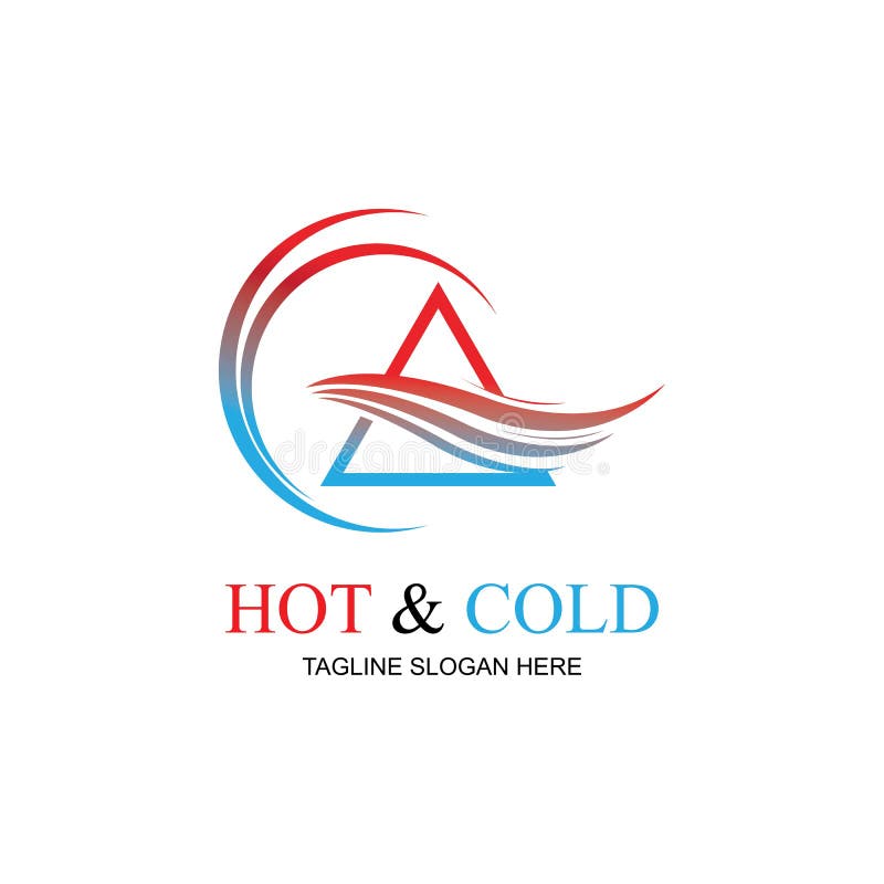 Hot and Cold Logo Illustration Design Template Stock Vector ...