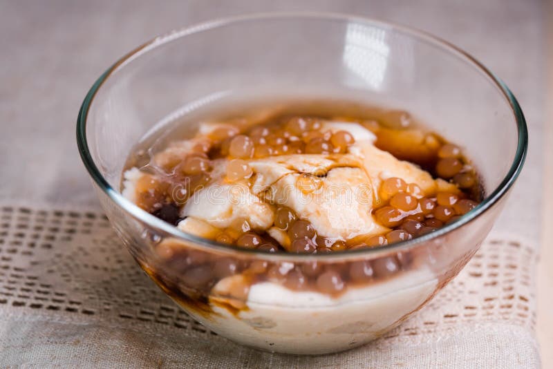 Hot or Cold Taho with Sugar Syrup and Tapioca Pearls Stock Photo ...