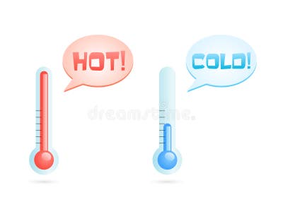 Hot and Cold Temperature Icons Stock Vector - Illustration of warm ...