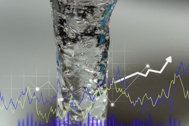 Hot and Cold Water Shutdown Graph. Selective Focus, Turning Water on ...