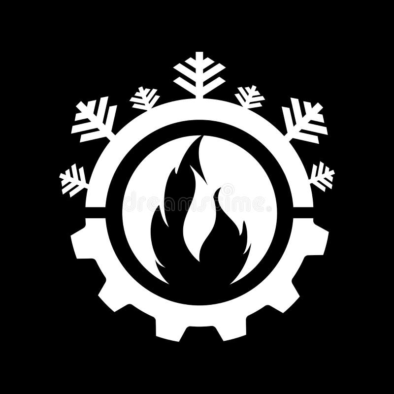 Hot and Cool with Gear Color Logo Vector Design Stock Vector ...