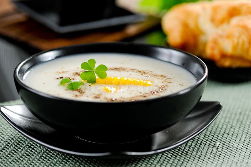 Corn soup stock photo. Image of soup, nutrition, corn - 113643324