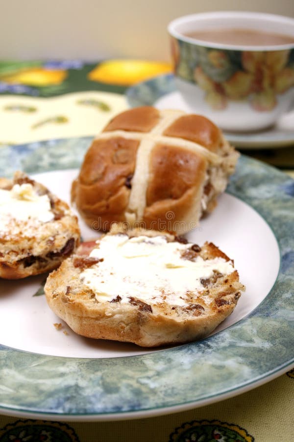 Hot cross buns stock photo. Image of recipe, tradition - 61258084