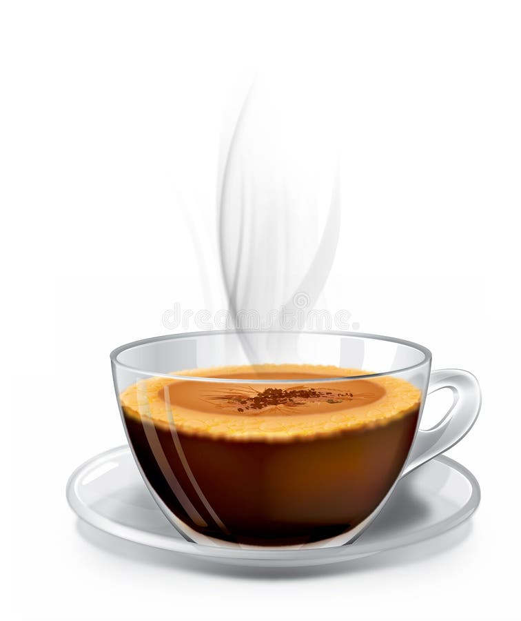 Hot Cup of Cappuccino stock illustration. Illustration of gourmet - 9205594