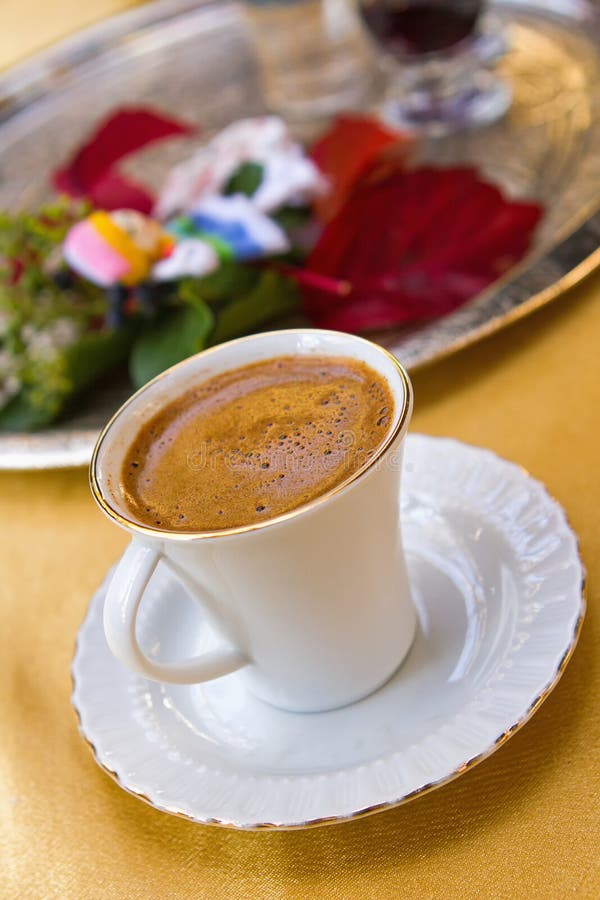 Hot cup of Turkish coffee stock image. Image of espresso - 37578079