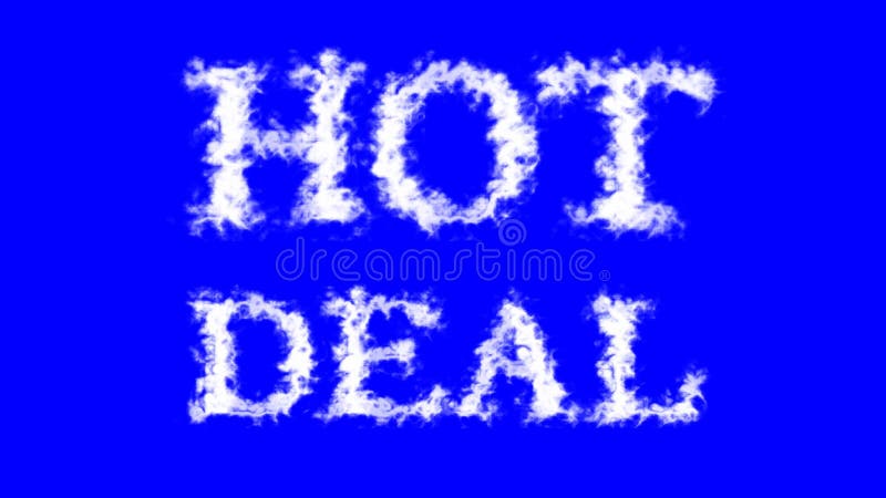 Hot Deal Cloud Text Effect Blue Isolated Background Stock Footage ...