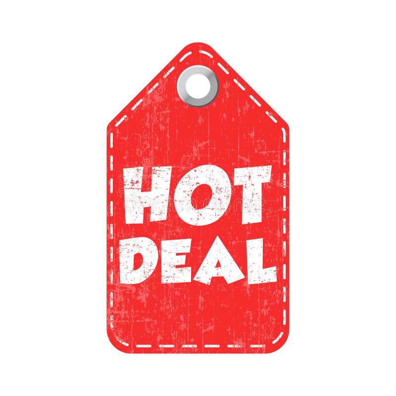 Hot Deal Hang Tag. Vector Illustration Stock Vector - Illustration of ...