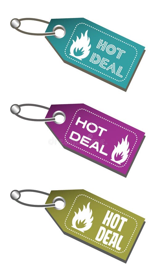 Hot deal tags stock vector. Illustration of marketing - 52557488