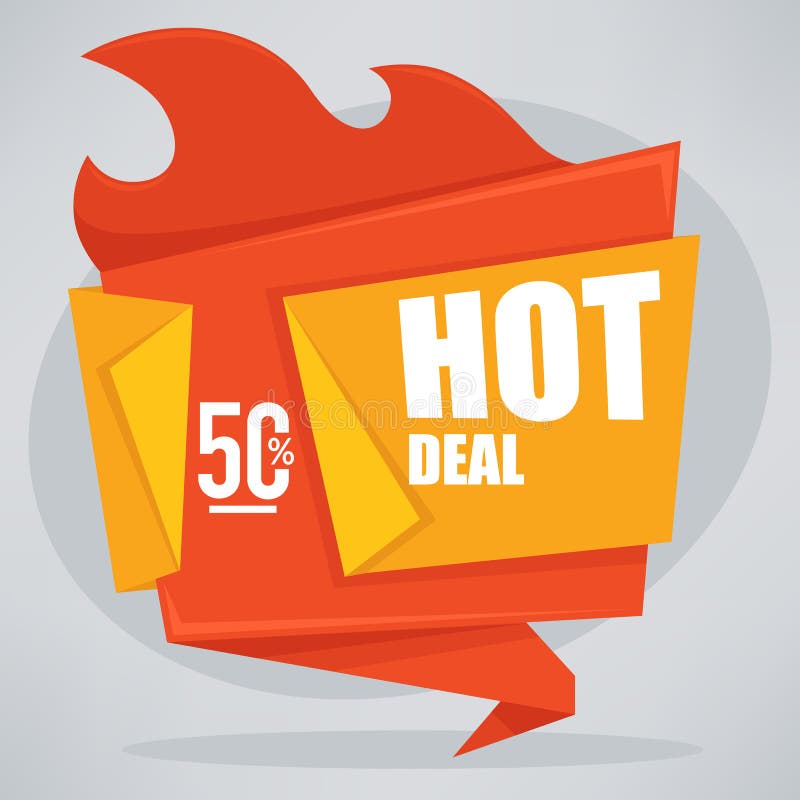 Hot deal stock vector. Illustration of give, commerce - 73632525