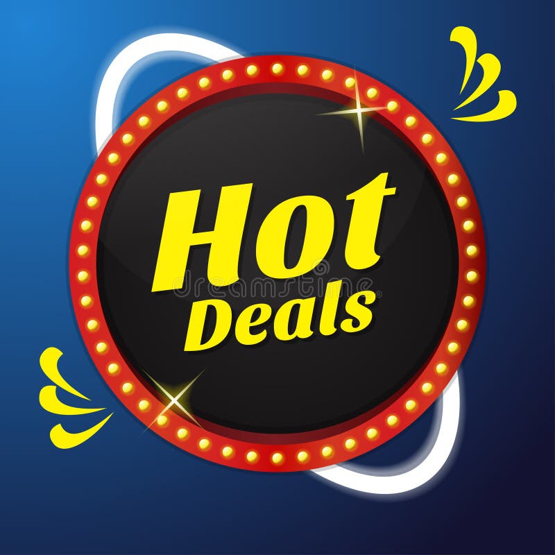 Hot Deal Vector Icon Button Design Stock Vector - Illustration of ...