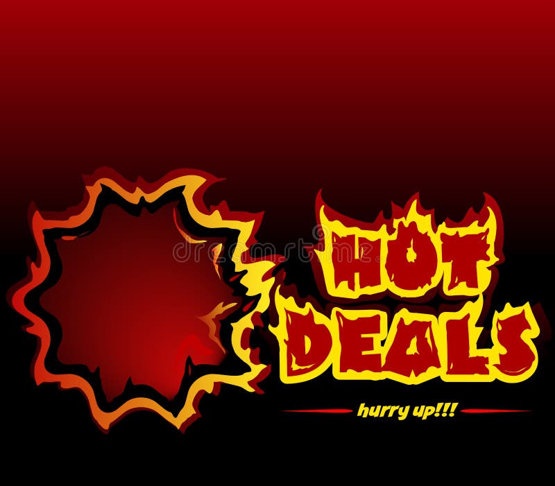 Hot Deals stock vector. Illustration of save, promotional - 52707557
