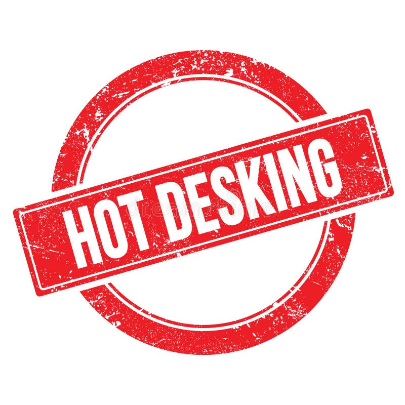 HOT DESKING Text Written on Green School Board Stock Photo - Image of ...